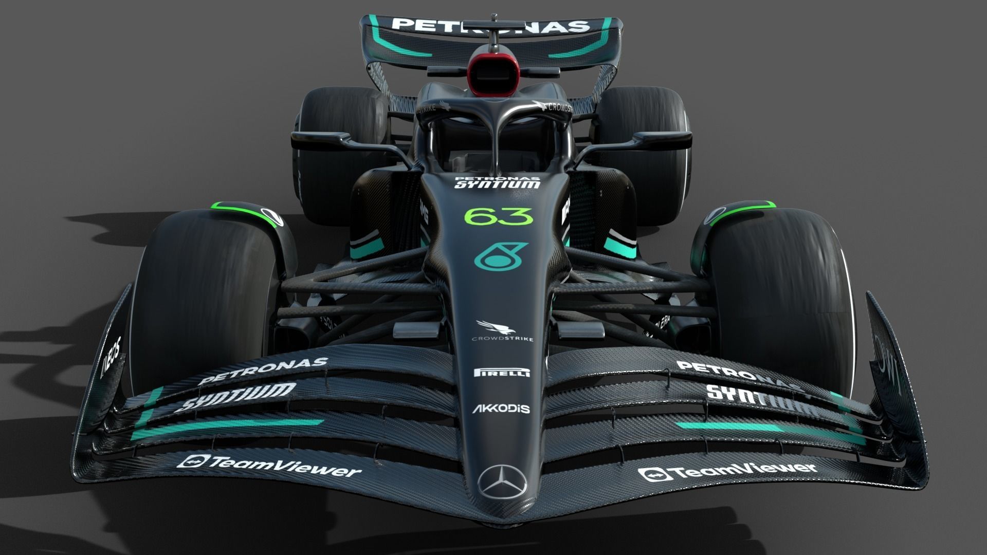Mercedes W14 F1 RIGGED 3D model rigged | CGTrader