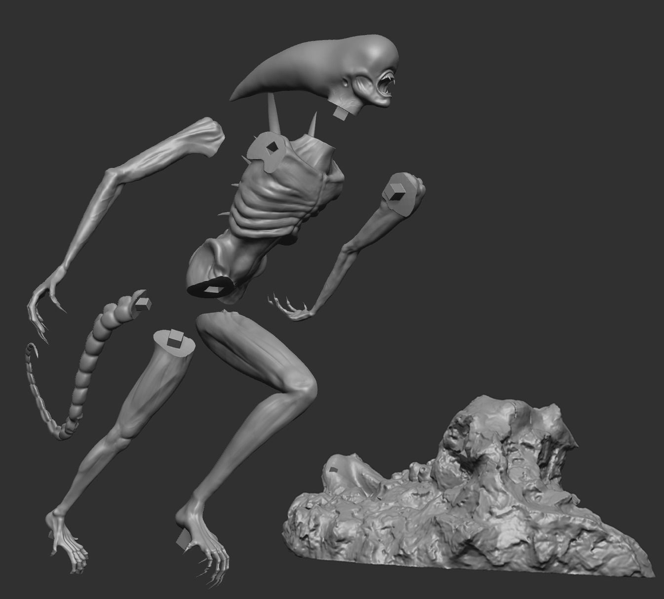 Alien Neomorph 3D model 3D printable | CGTrader