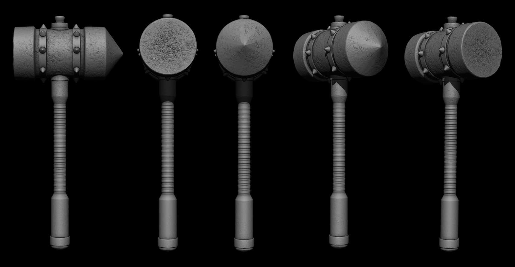 3D PRINTABLE FANTASY HAMMER WEAPON ACCESORY 3D model 3D printable ...