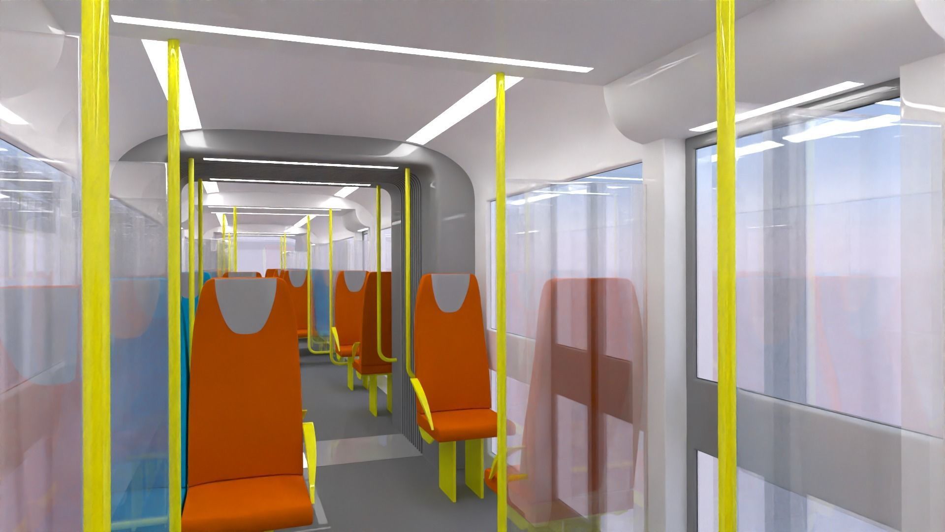 Elevated train concept 2024 3D model | CGTrader