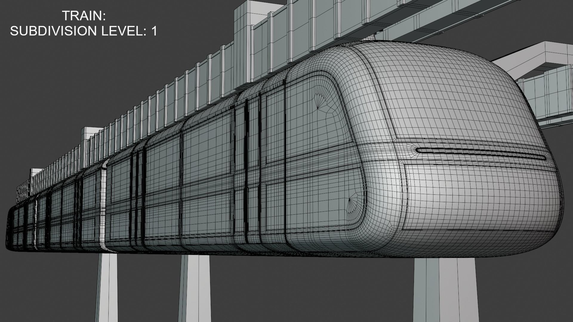 Elevated train concept 2024 3D model | CGTrader