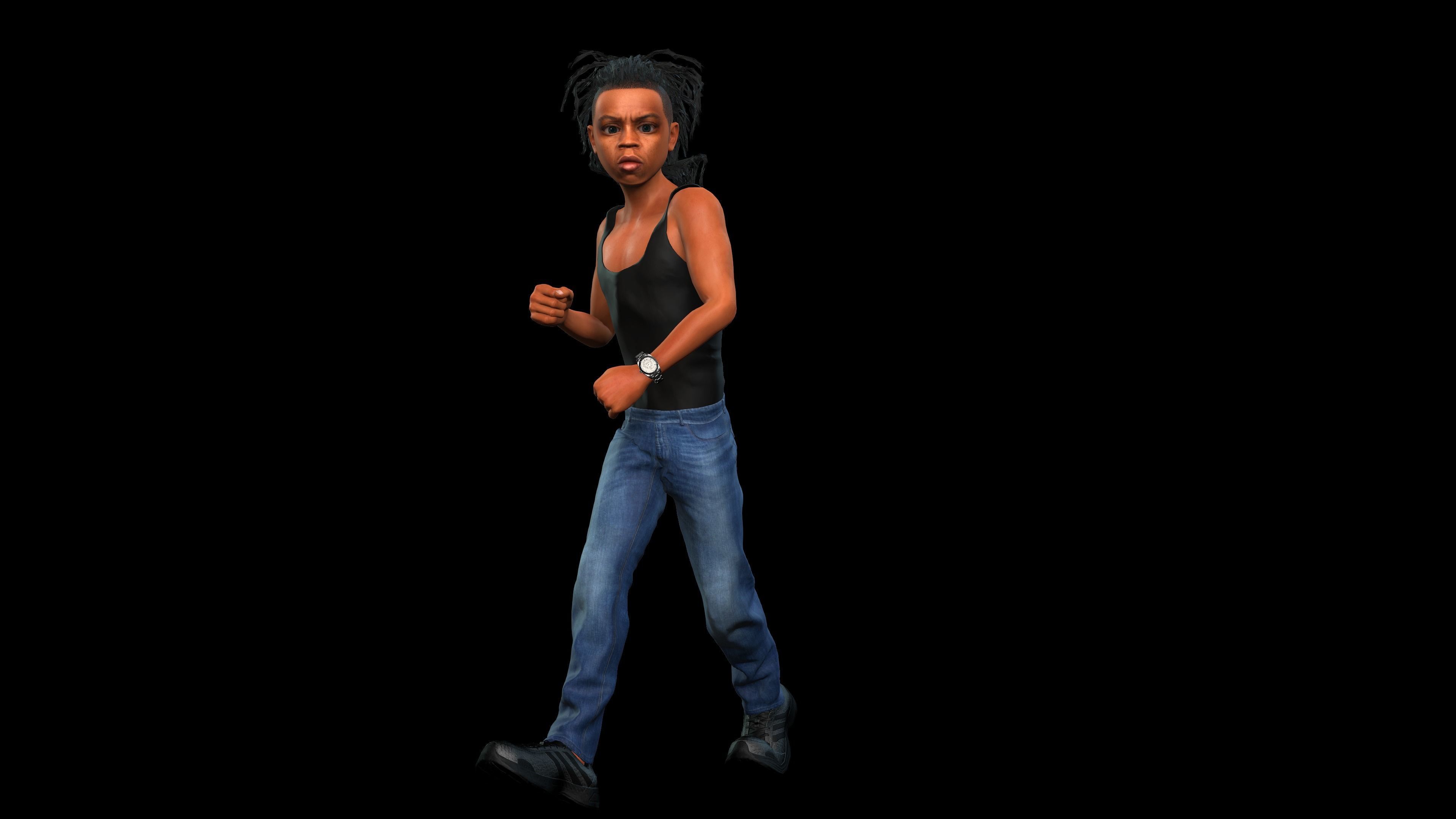 Cartoon Jay Z Character 3D Rigged for Blender Iclone 3ds 3D model ...