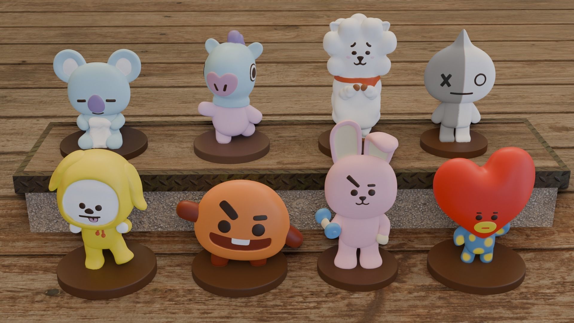 BT21 figures ready for 3D print 3D model 3D printable | CGTrader