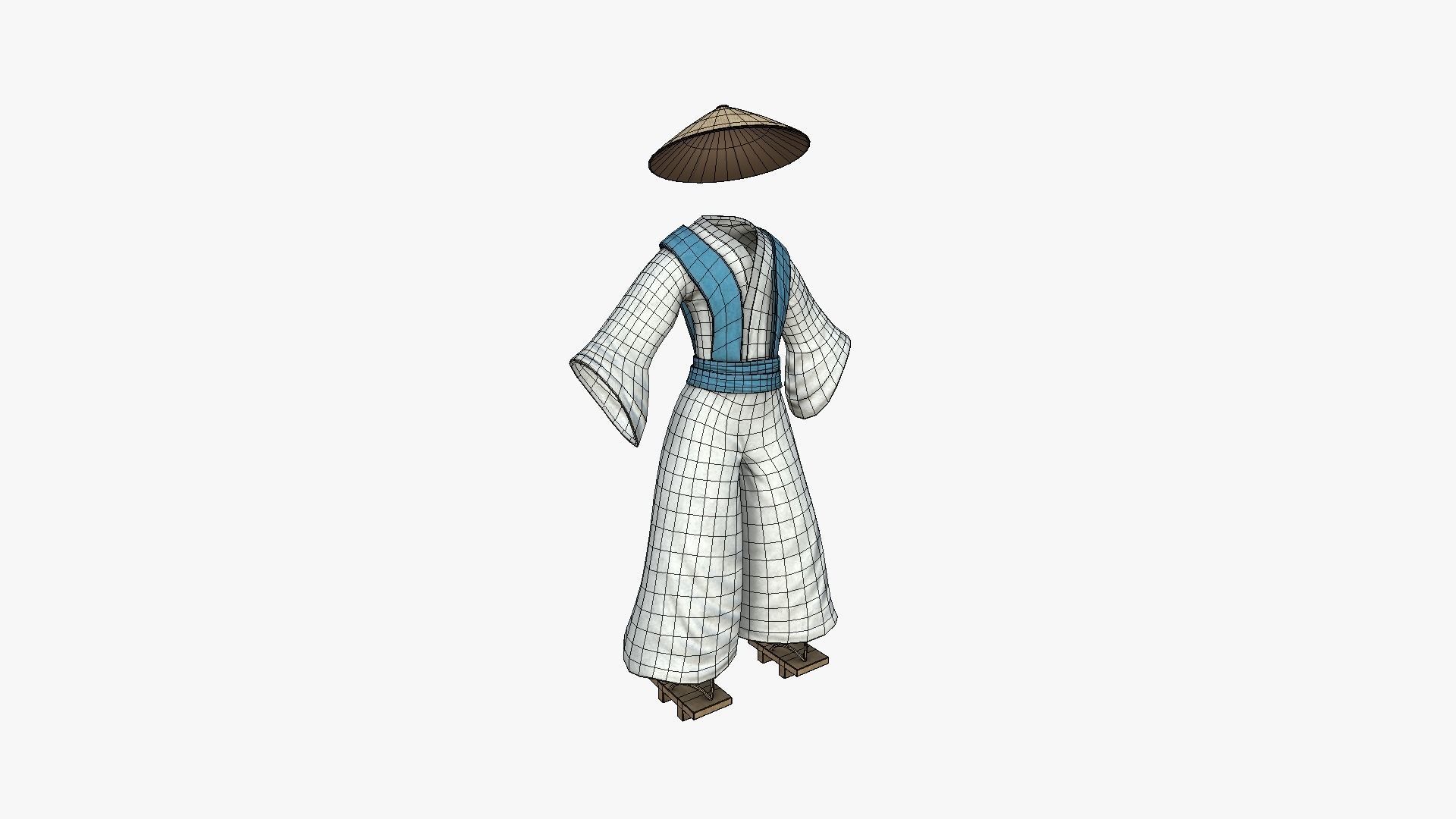 3D model Samurai Old Outfit A02 Raiden - Character Clothing Design VR ...