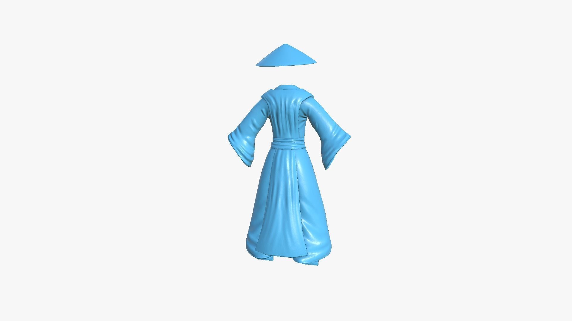 3D model Samurai Old Outfit A05 Full Blue - Character Clothing Design ...