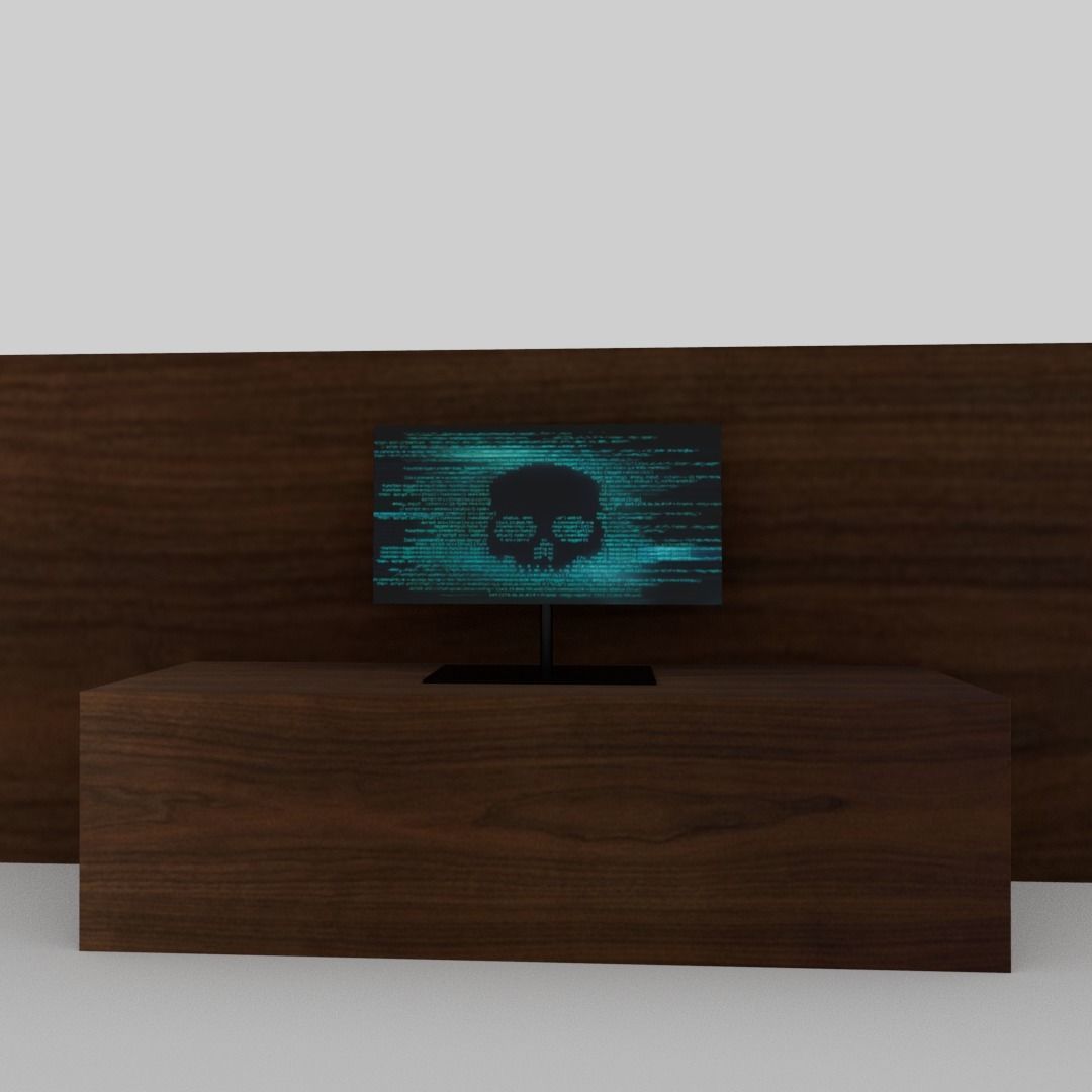 3D model Hacker monitor VR / AR / low-poly | CGTrader