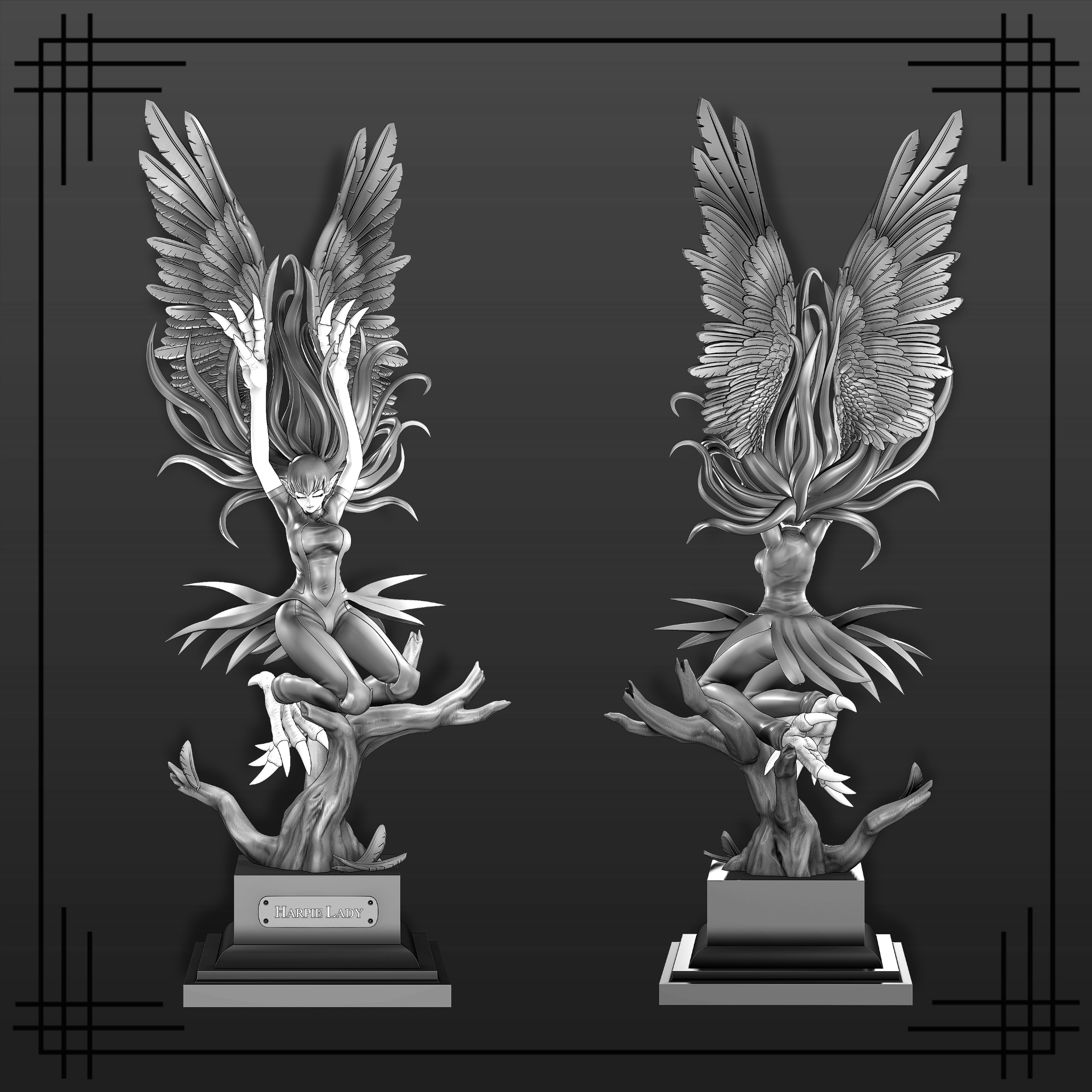HARPIE LADY FIGURE - YUGIOH 3D model 3D printable | CGTrader