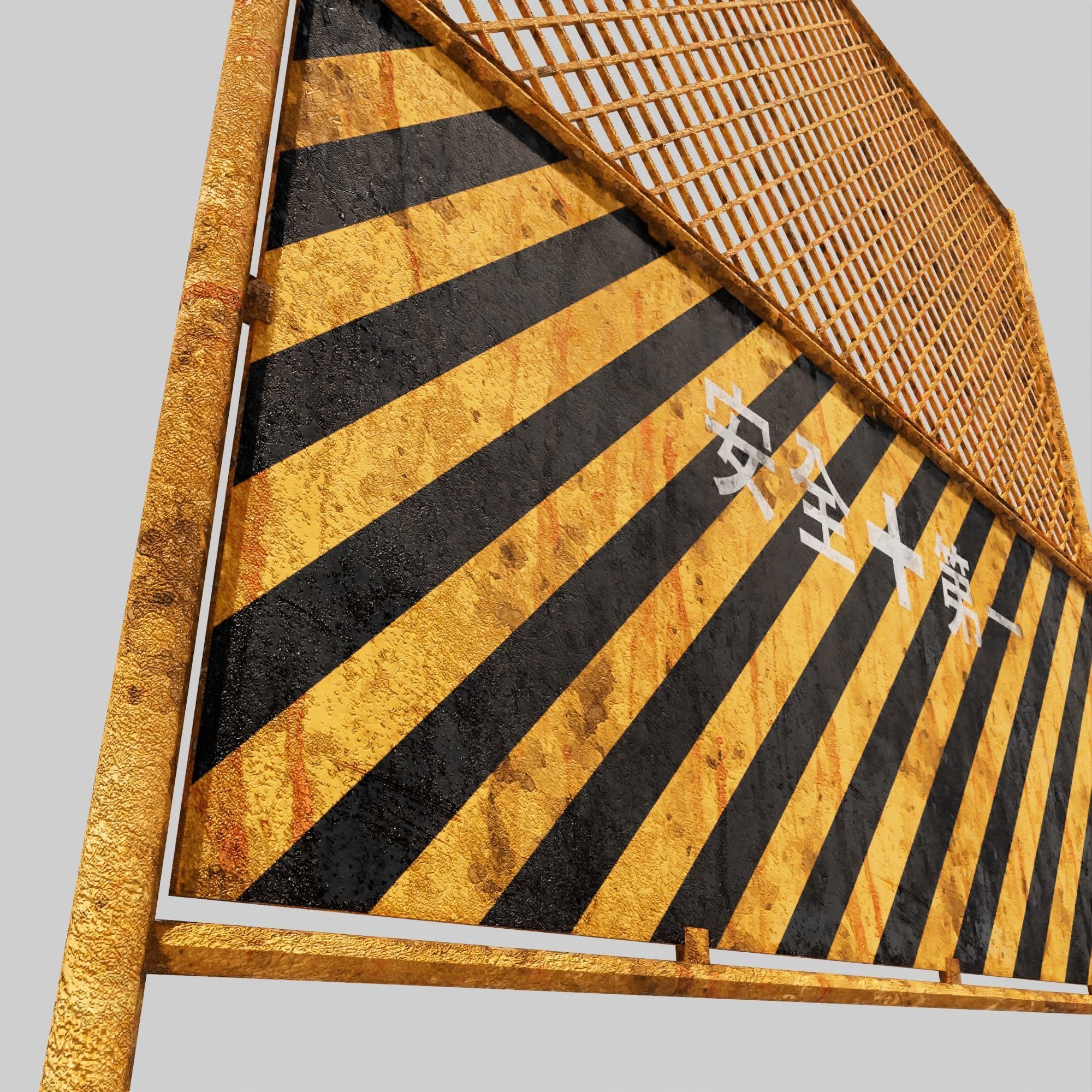 Japanese Security Fence 3D model | CGTrader