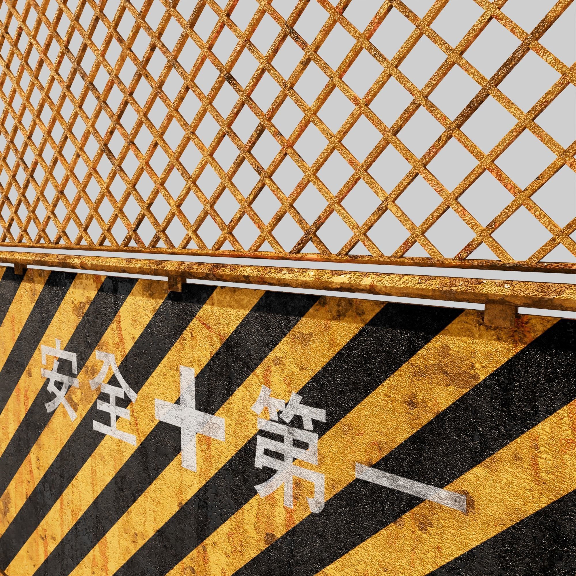 Japanese Security Fence 3D model | CGTrader