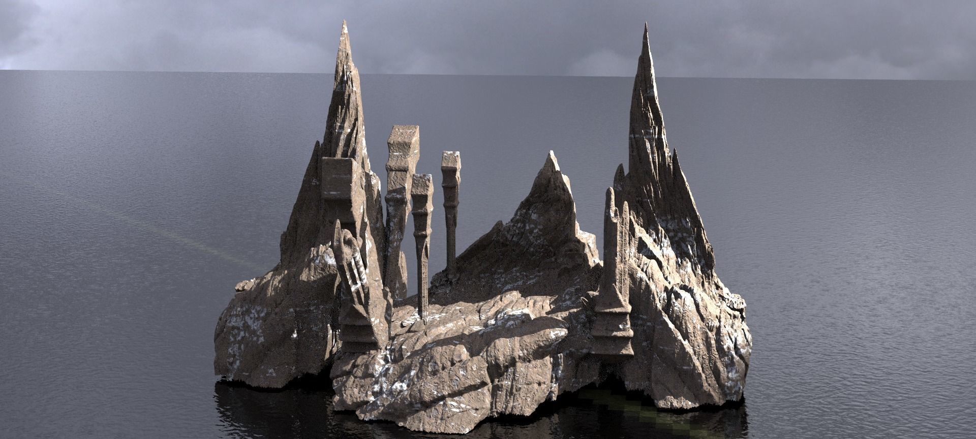 Babylon ancient mountain top ruins 3D model | CGTrader