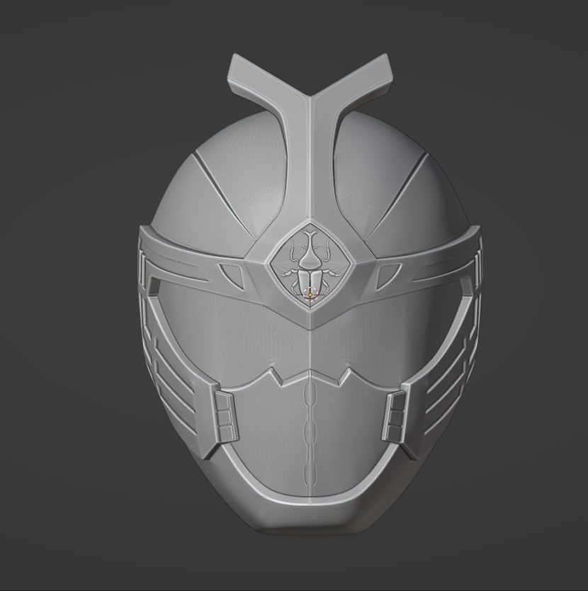 Crimson Thunder Ranger Ninja Storm Helmet 3D model 3D printable | CGTrader