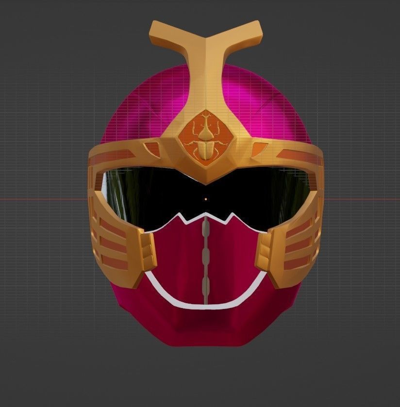 Crimson Thunder Ranger Ninja Storm Helmet 3D model 3D printable | CGTrader