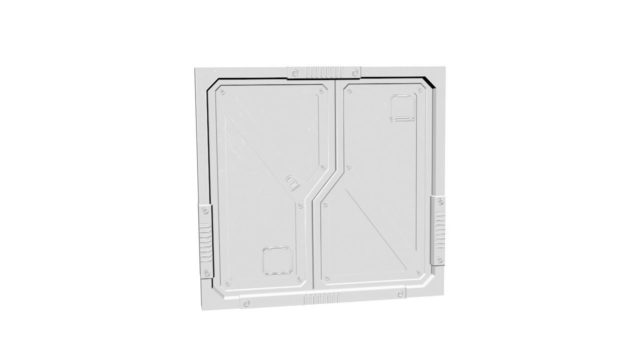 sci fi door free VR / AR / low-poly 3D model | CGTrader
