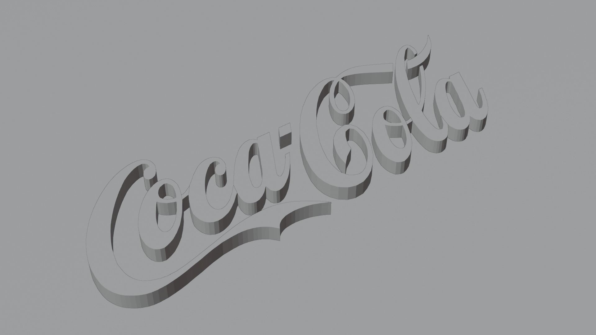 coca cola logo 3d 3D model | CGTrader