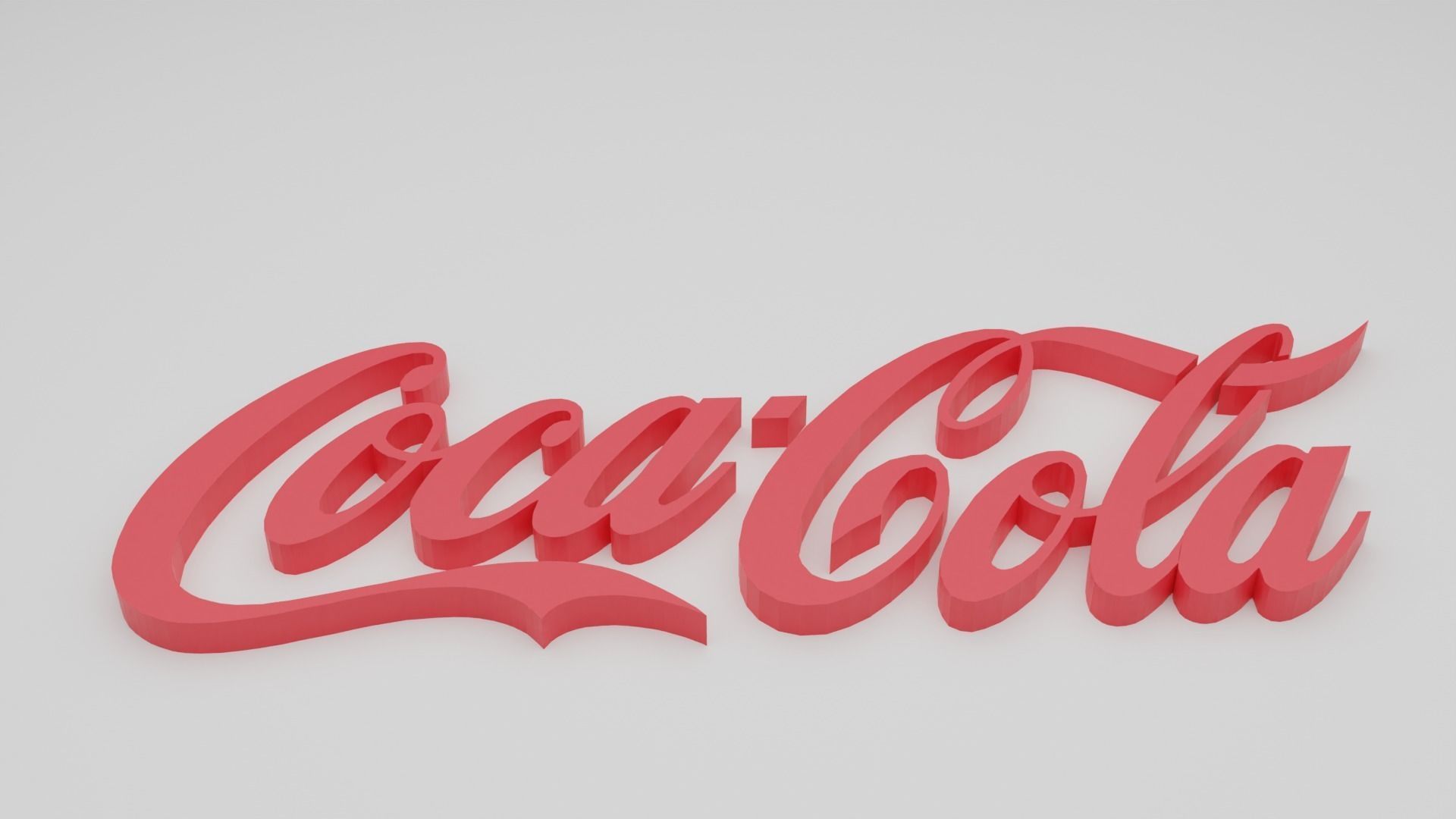 coca cola logo 3d 3D model | CGTrader