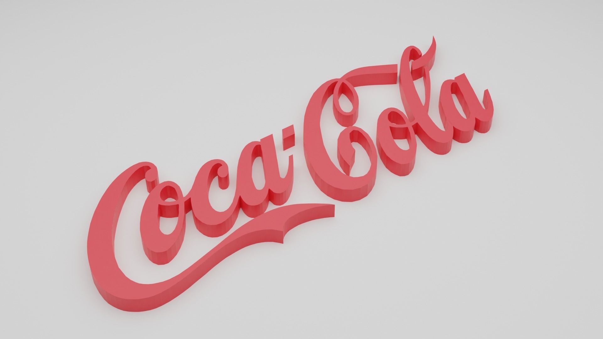 coca cola logo 3d 3D model | CGTrader