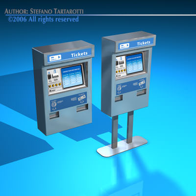 Ticket dispenser 3D model | CGTrader