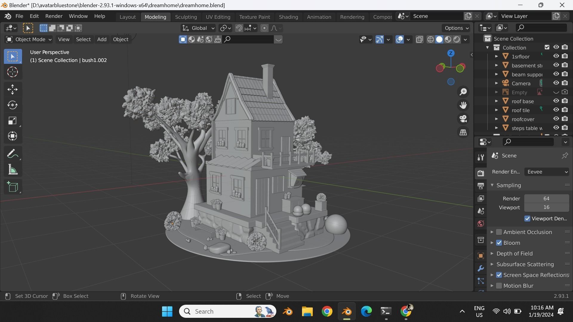 3D model dream home low poly - 3D model VR / AR / low-poly | CGTrader