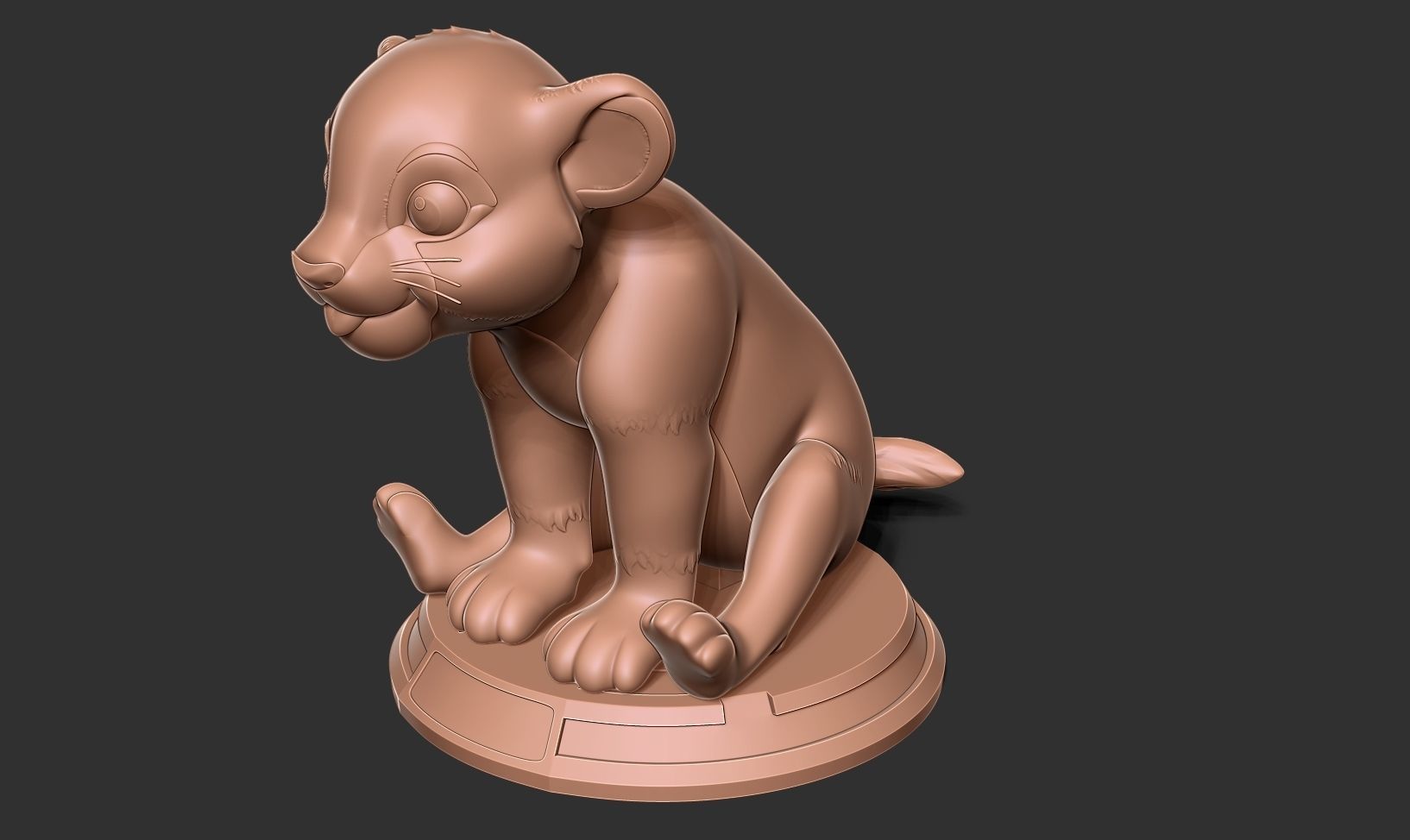 Kid Simba 3D model 3D printable | CGTrader