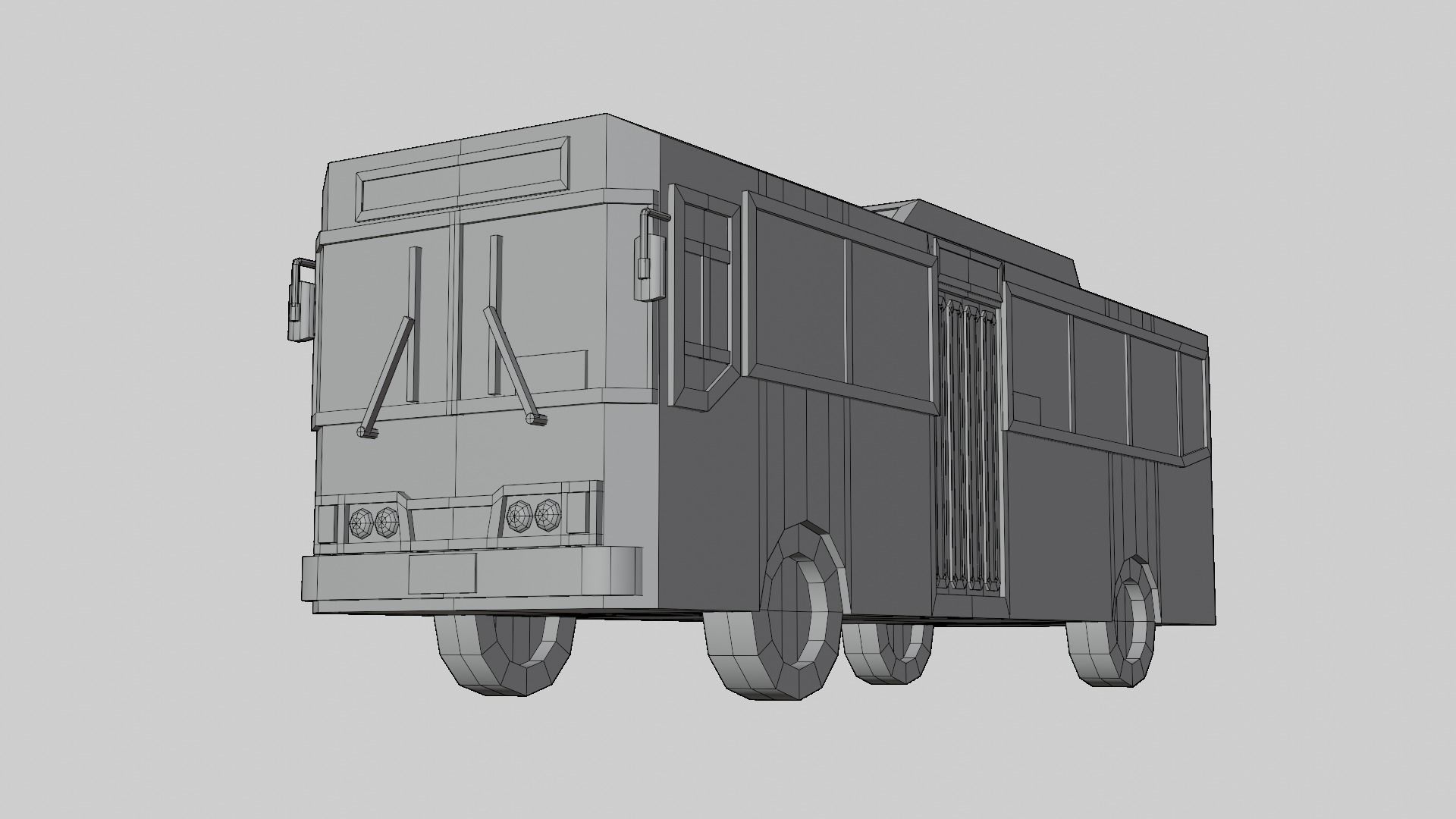3D model Blue Thai bus Low poly v01 VR / AR / low-poly | CGTrader