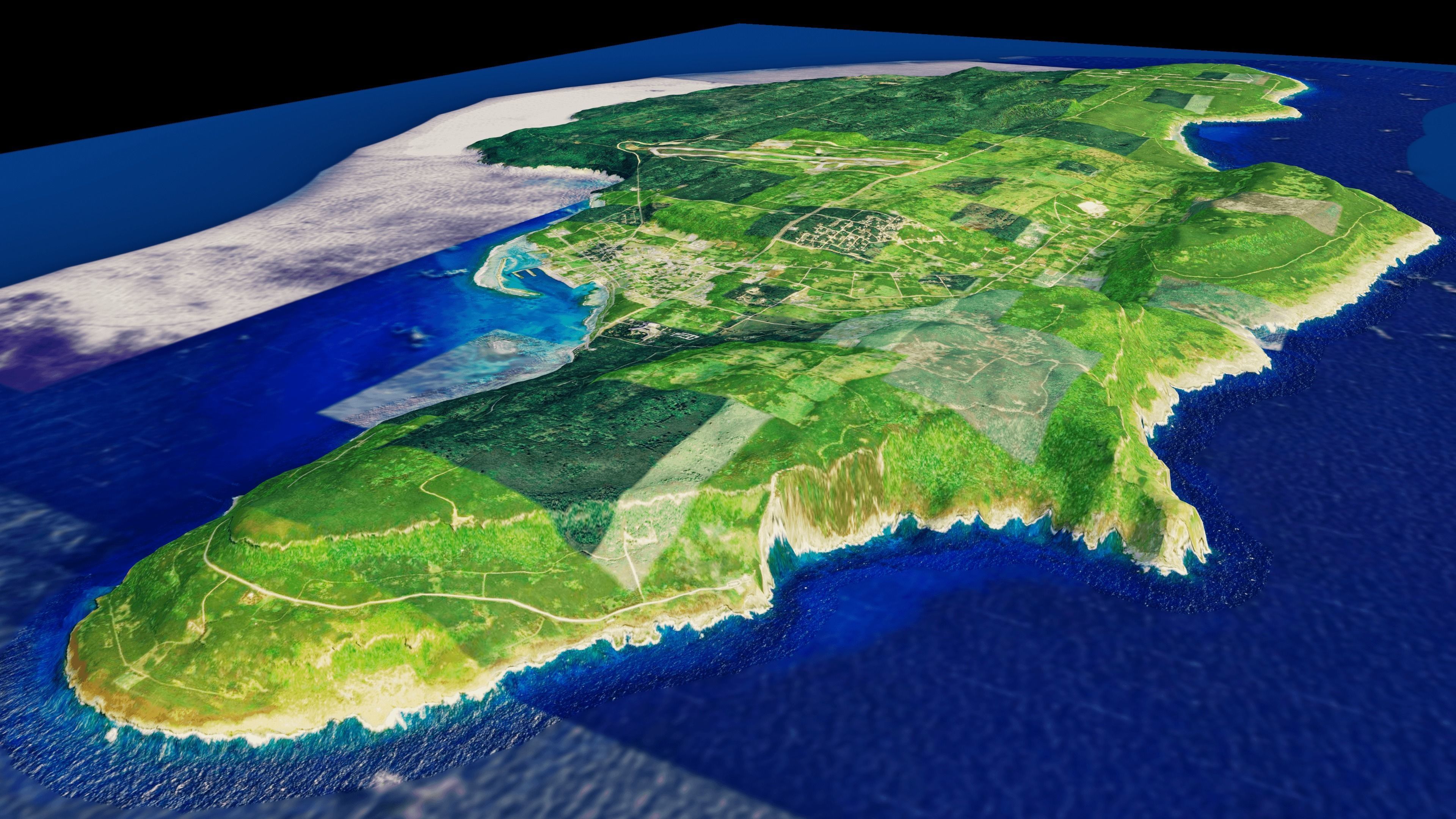 3D model Tinian Island full 3d model terrain VR / AR / low-poly | CGTrader