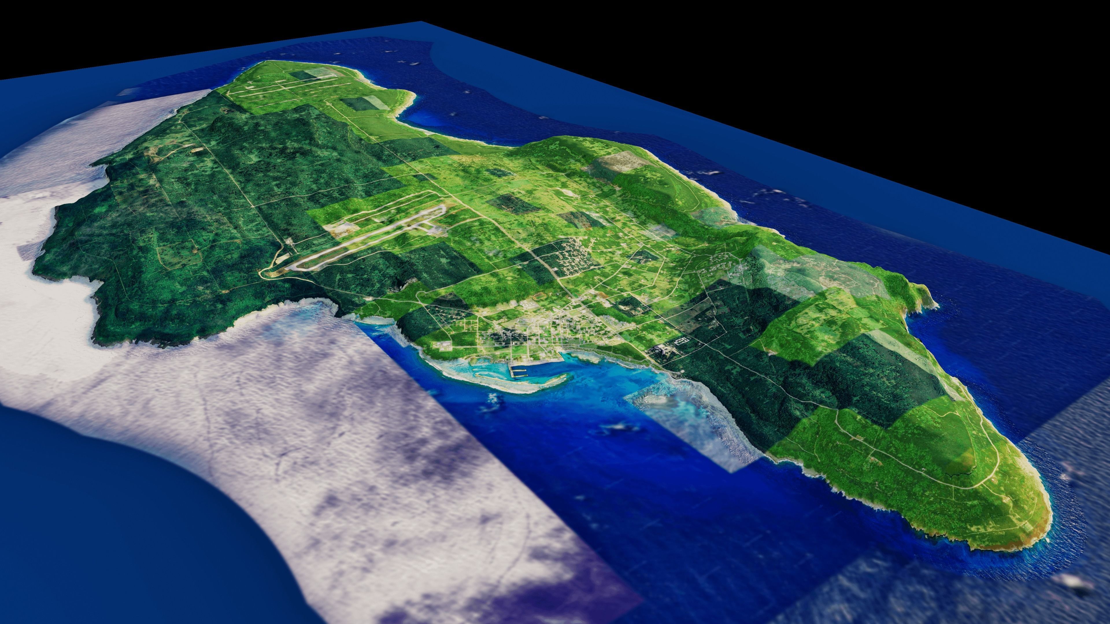 3D model Tinian Island full 3d model terrain VR / AR / low-poly | CGTrader