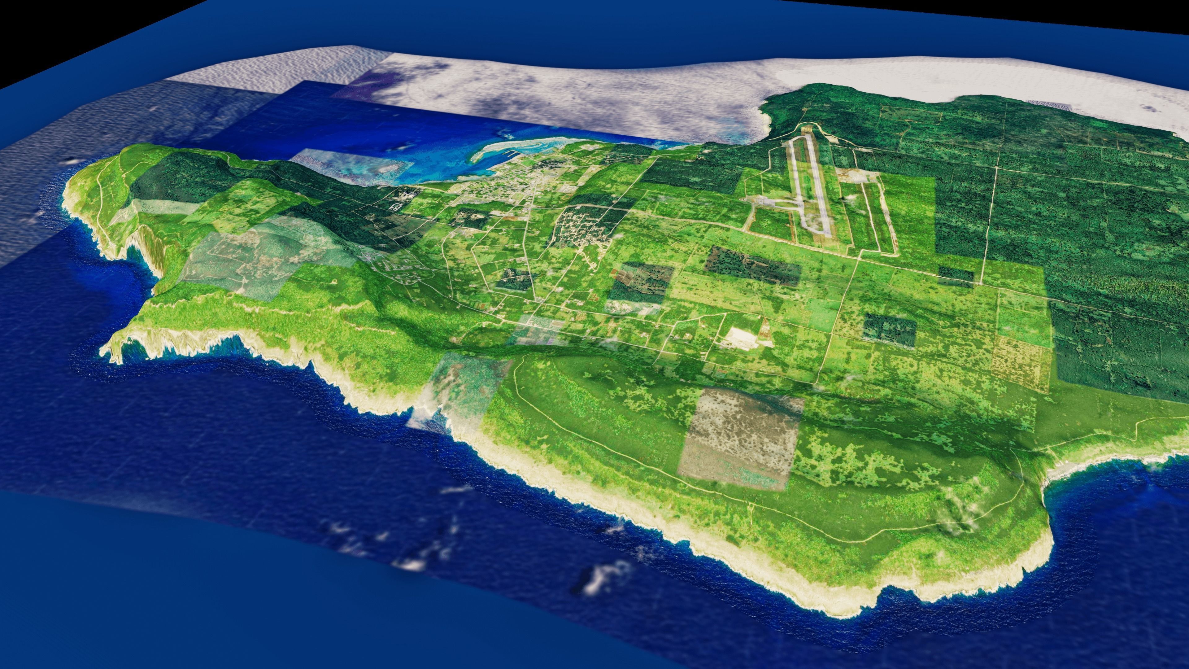 3D model Tinian Island full 3d model terrain VR / AR / low-poly | CGTrader