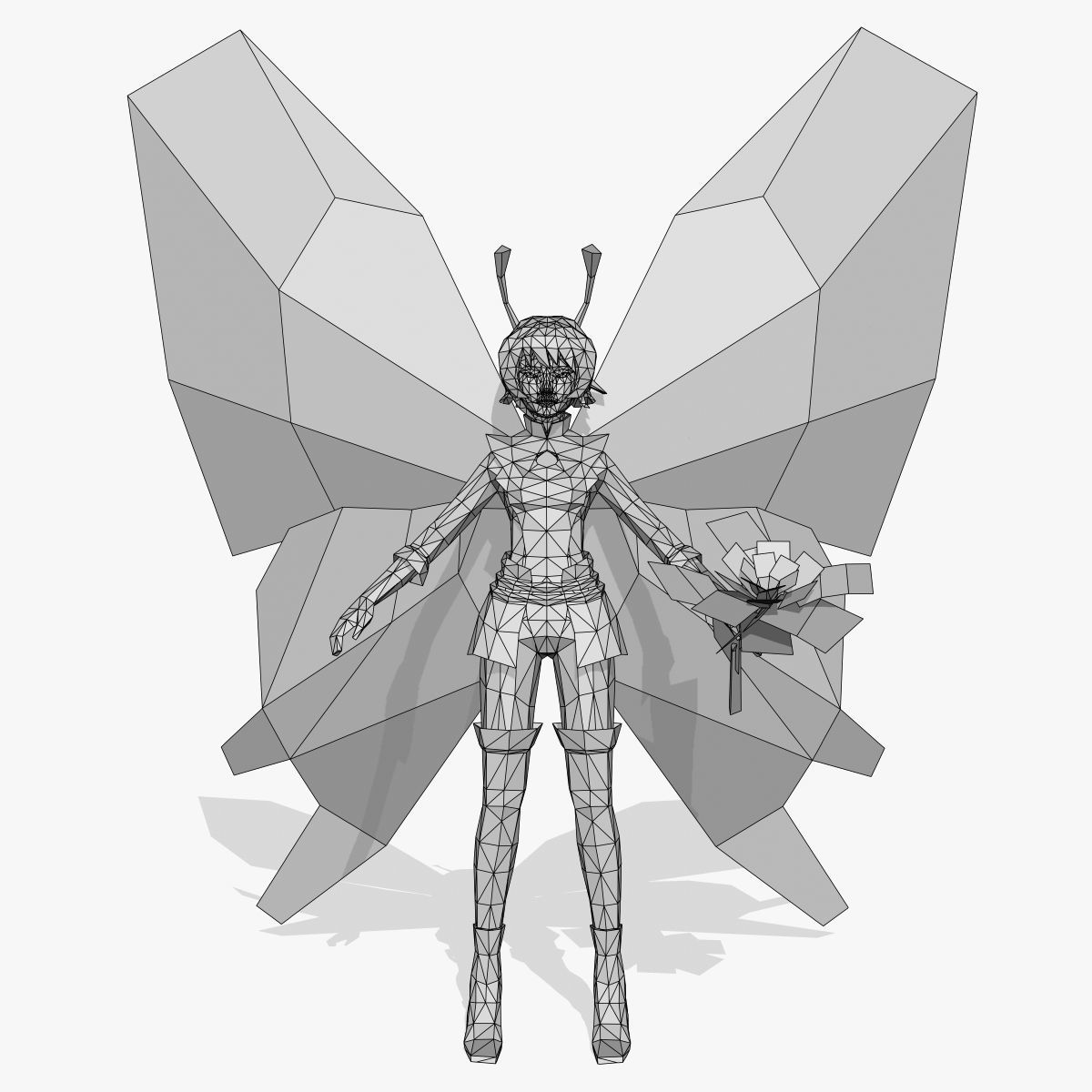 3D model fantasy butterfly fairy VR / AR / low-poly | CGTrader