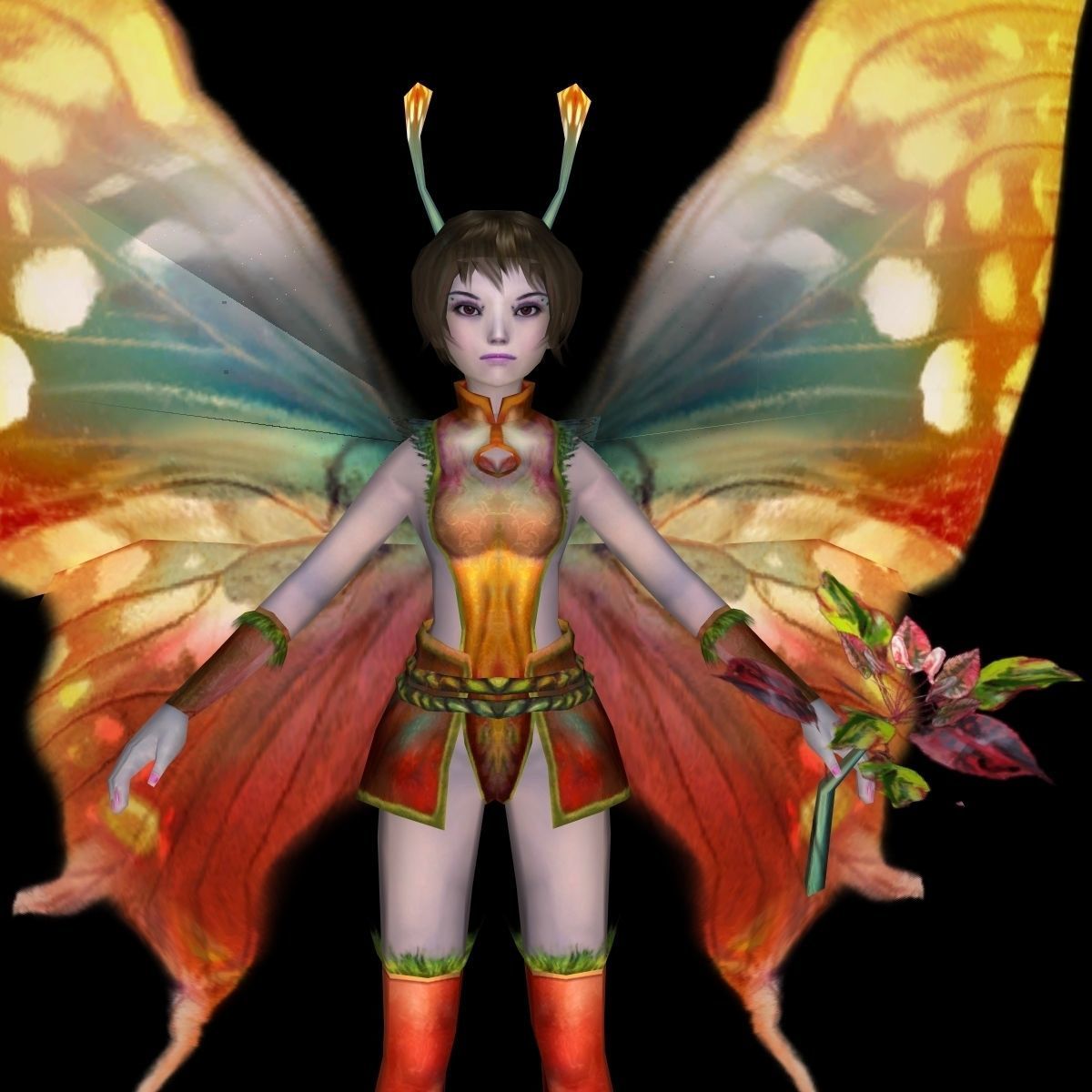3D model fantasy butterfly fairy VR / AR / low-poly | CGTrader