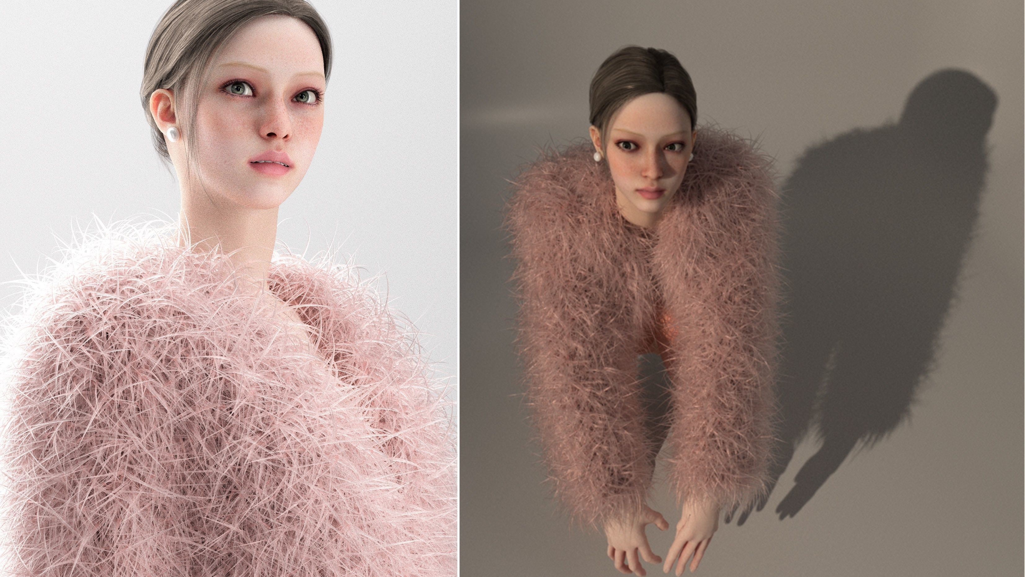 Fur coat lama 3D model | CGTrader