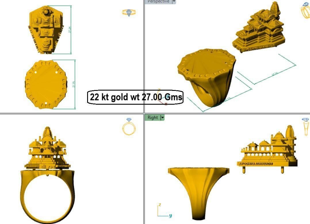 Ram Mandir 3D model 3D printable | CGTrader