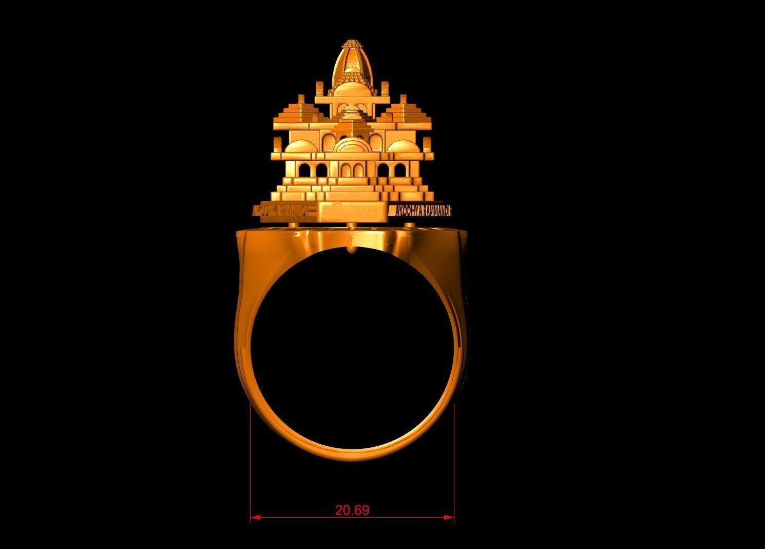Ram Mandir 3D model 3D printable | CGTrader