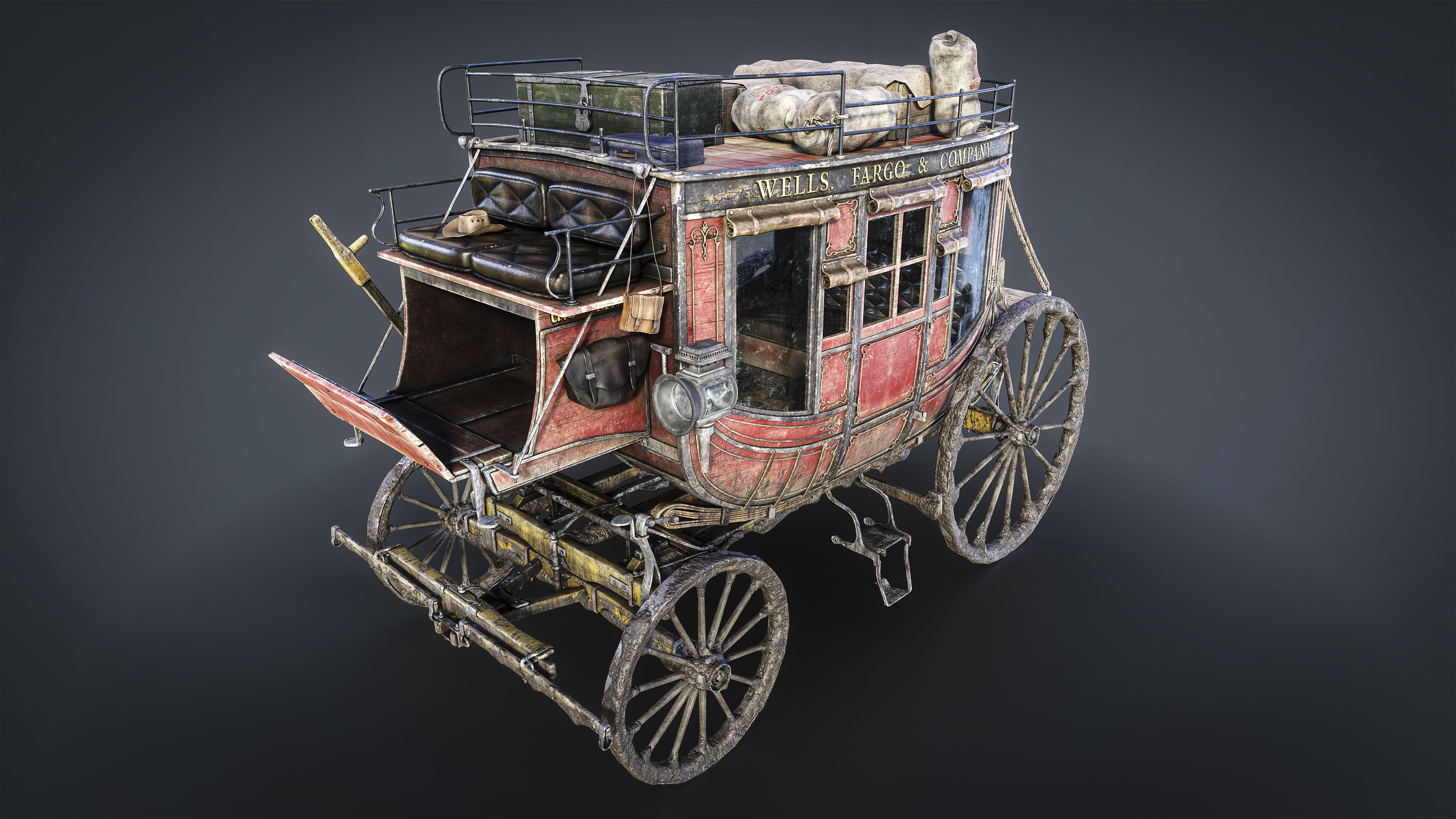3D model Stagecoach - Gameready - UE 5 - CGI VR / AR / low-poly | CGTrader