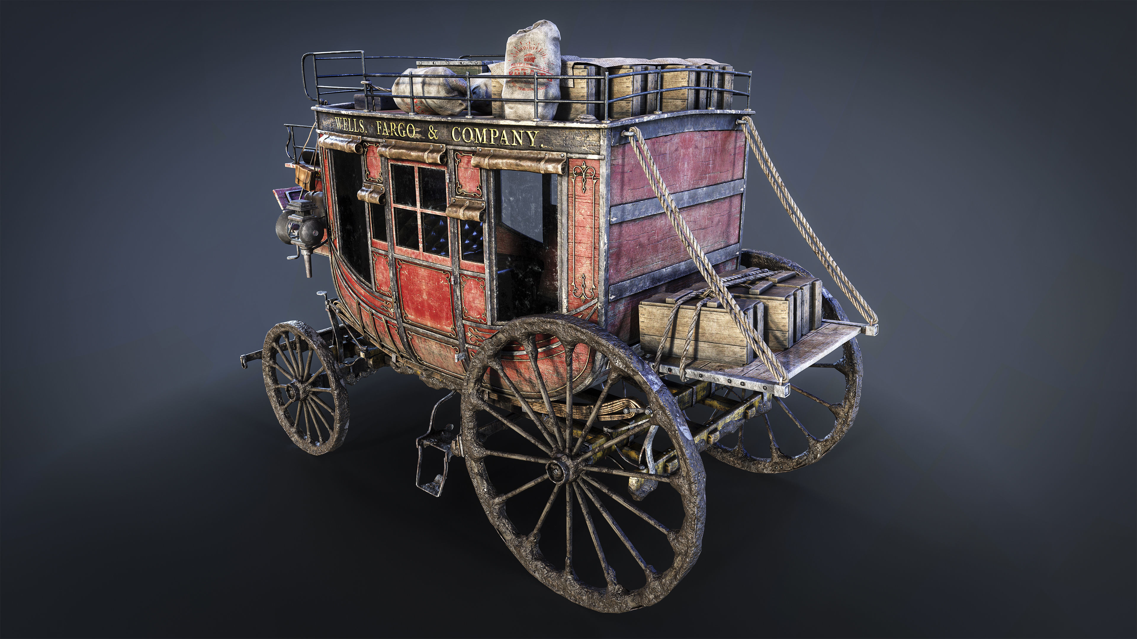 3D model Stagecoach - Gameready - UE 5 - CGI VR / AR / low-poly | CGTrader
