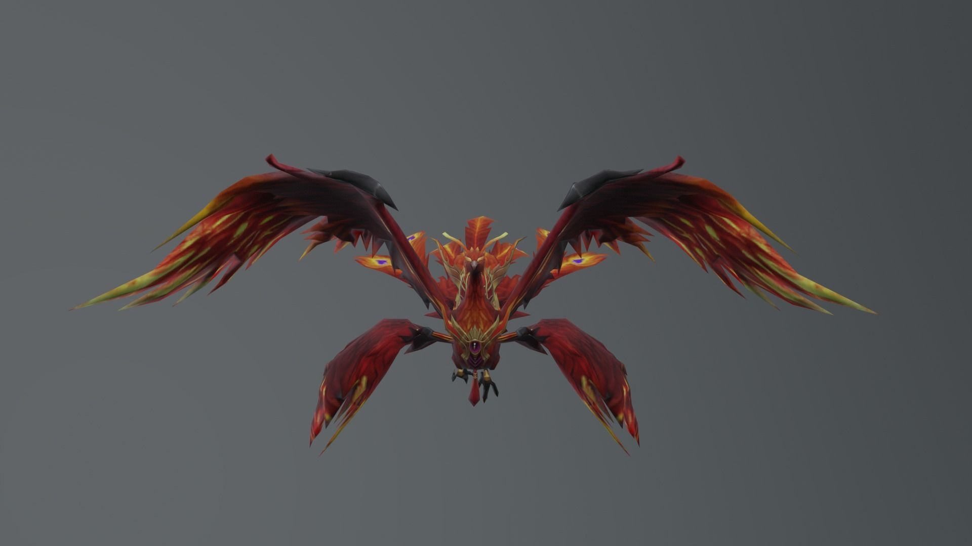 3D model Fire Phoenix Creature VR / AR / low-poly | CGTrader