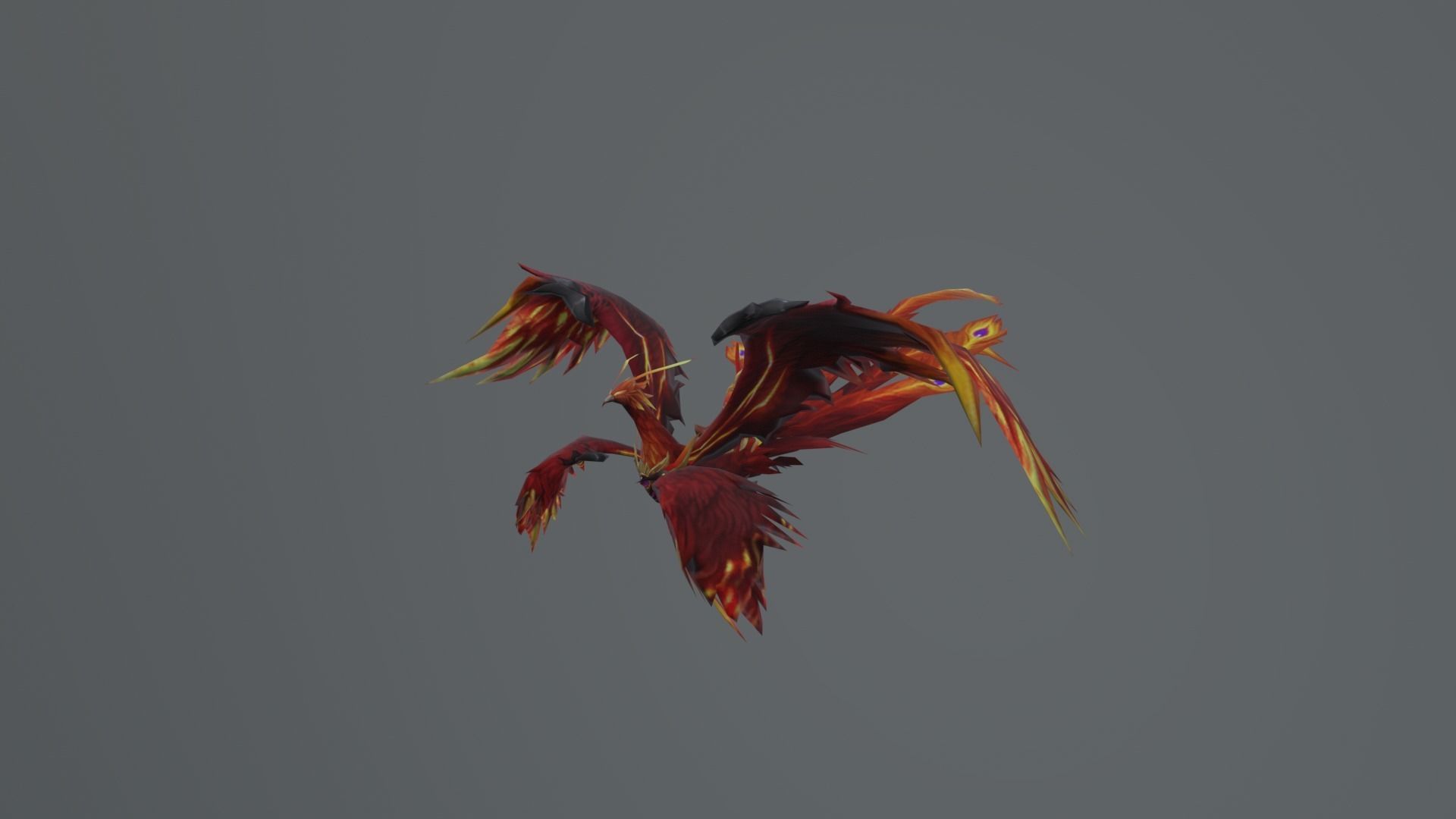 3D model Fire Phoenix Creature VR / AR / low-poly | CGTrader