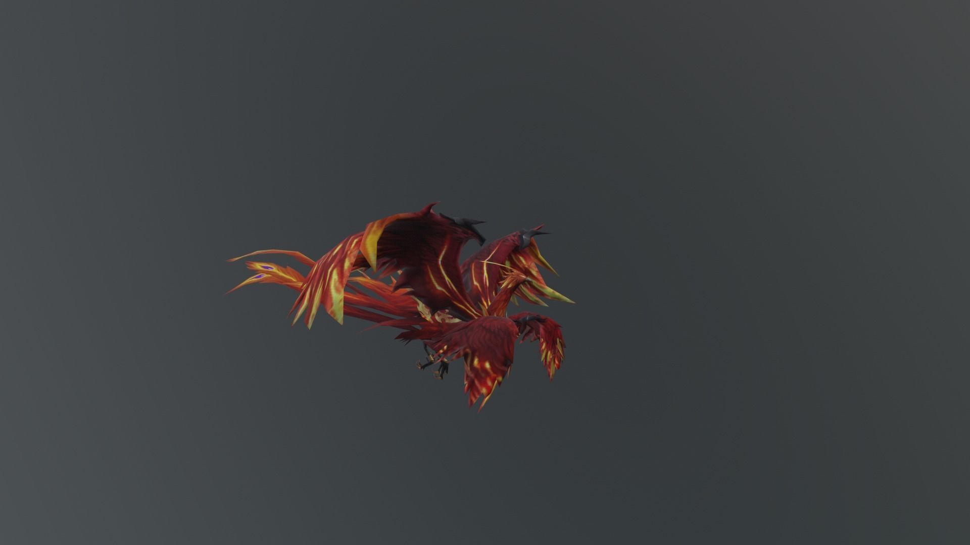 3D model Fire Phoenix Creature VR / AR / low-poly | CGTrader