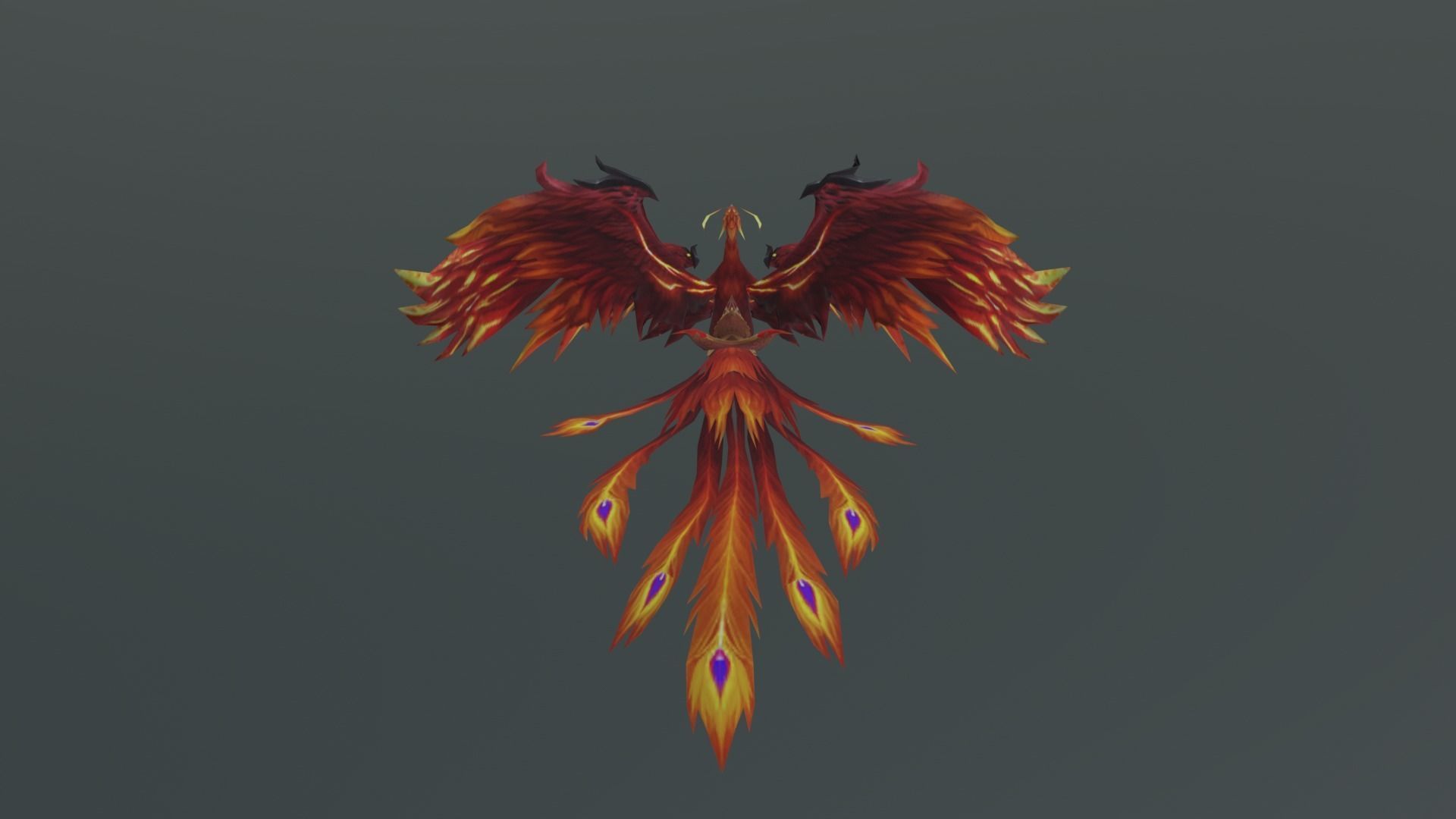 3D model Fire Phoenix Creature VR / AR / low-poly | CGTrader