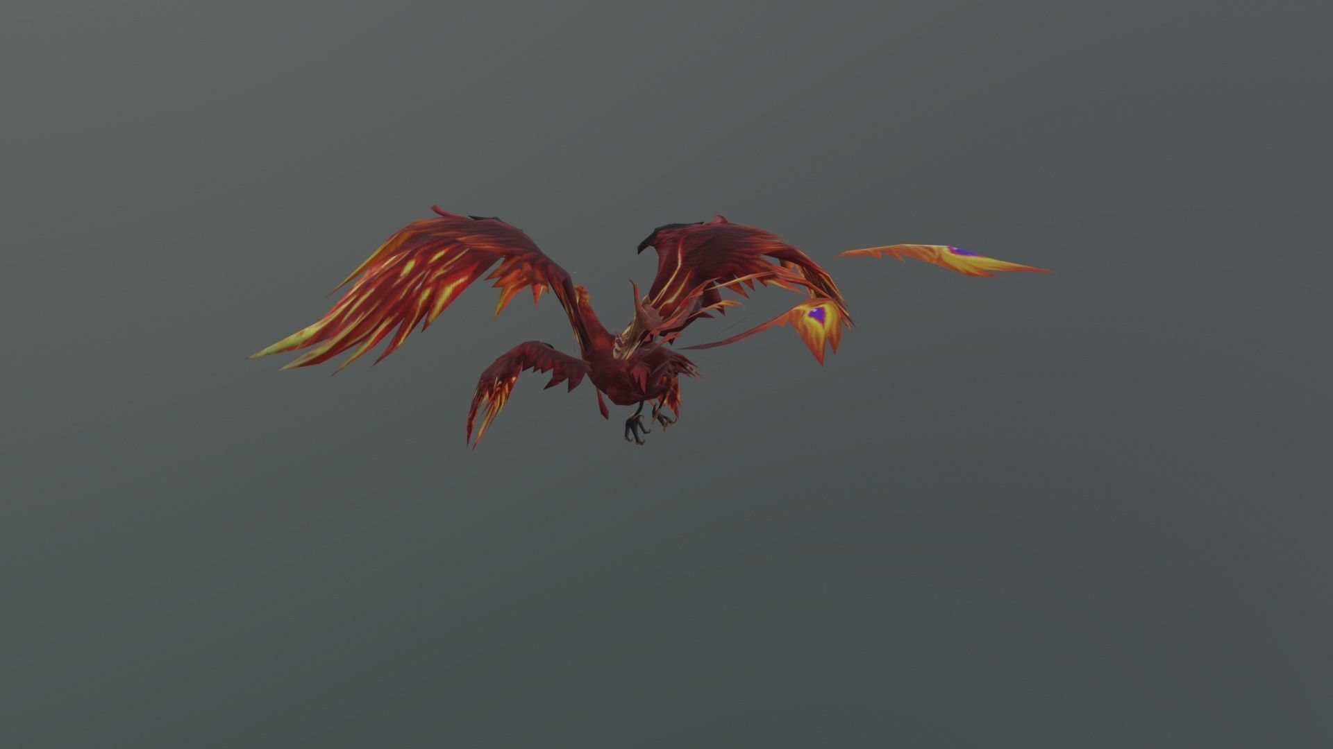 3D model Fire Phoenix Creature VR / AR / low-poly | CGTrader