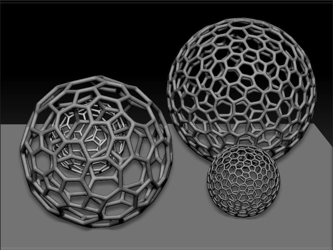 2 Sphere Voronoi style 3D model 3D printable | CGTrader