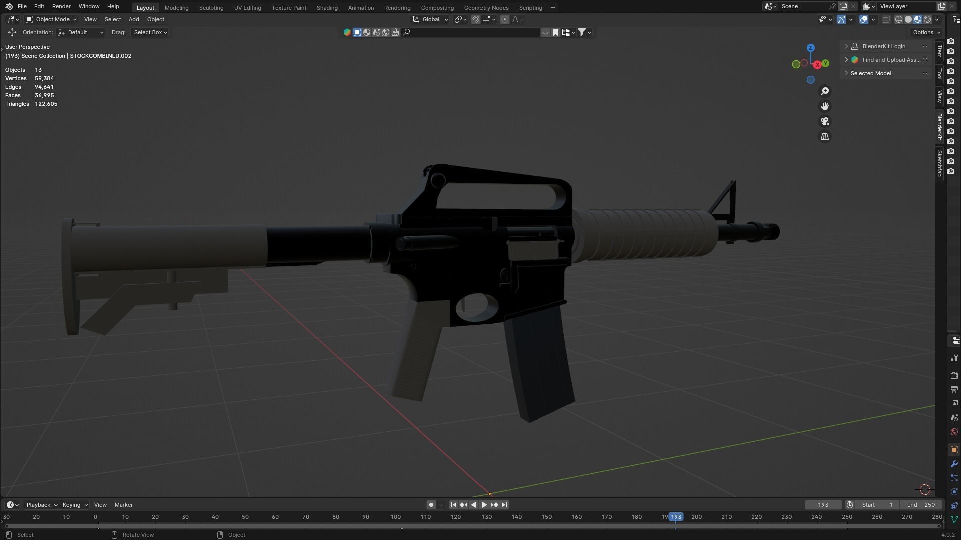 ar 15 car 15 free 3D model | CGTrader