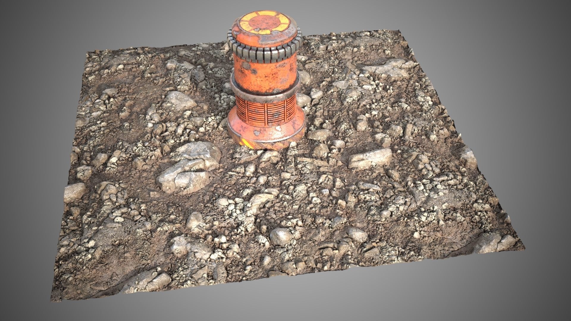 3D model Stone mud ground tile VR / AR / low-poly | CGTrader