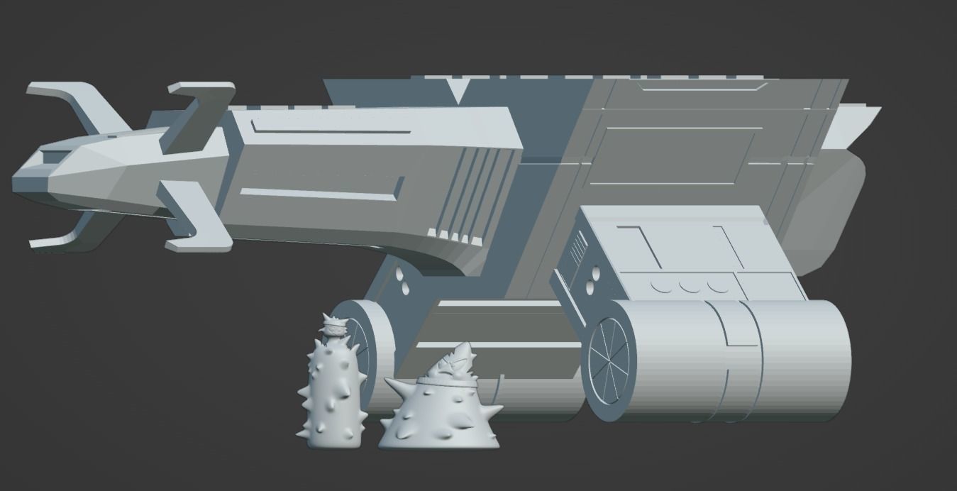 AquaTeen Plutonians Emory and Oglethorpe with ship 3D model 3D ...