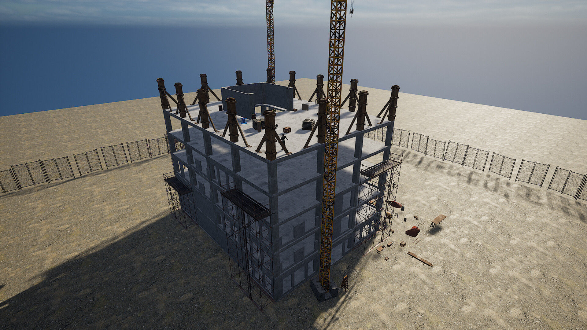 3D model Construction Site v1 - Unreal Engine Project VR / AR / low ...