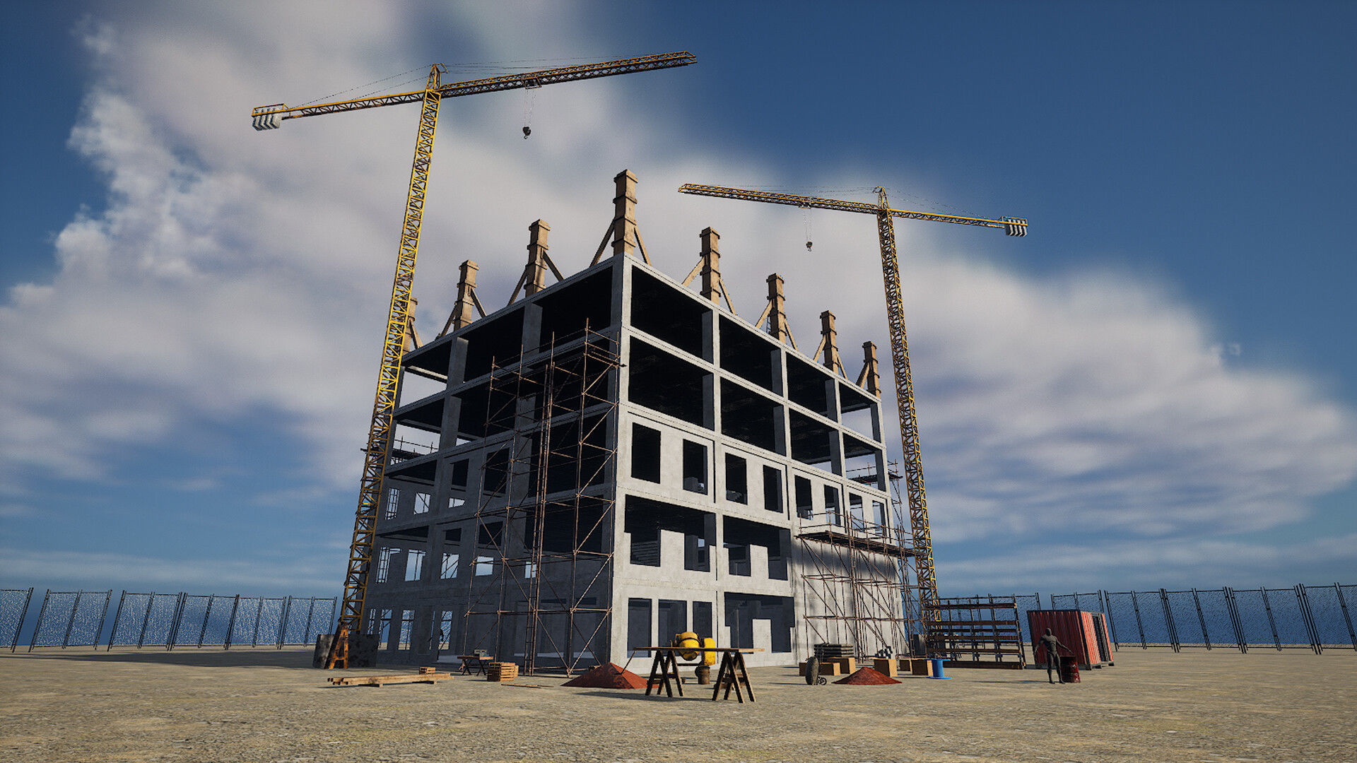 3D model Construction Site v1 - Unreal Engine Project VR / AR / low ...