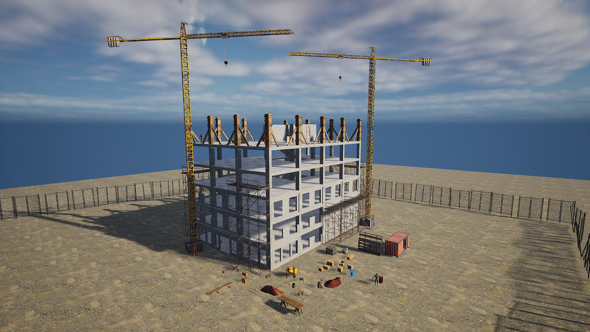 3D model Construction Site v1 - Unreal Engine Project VR / AR / low ...
