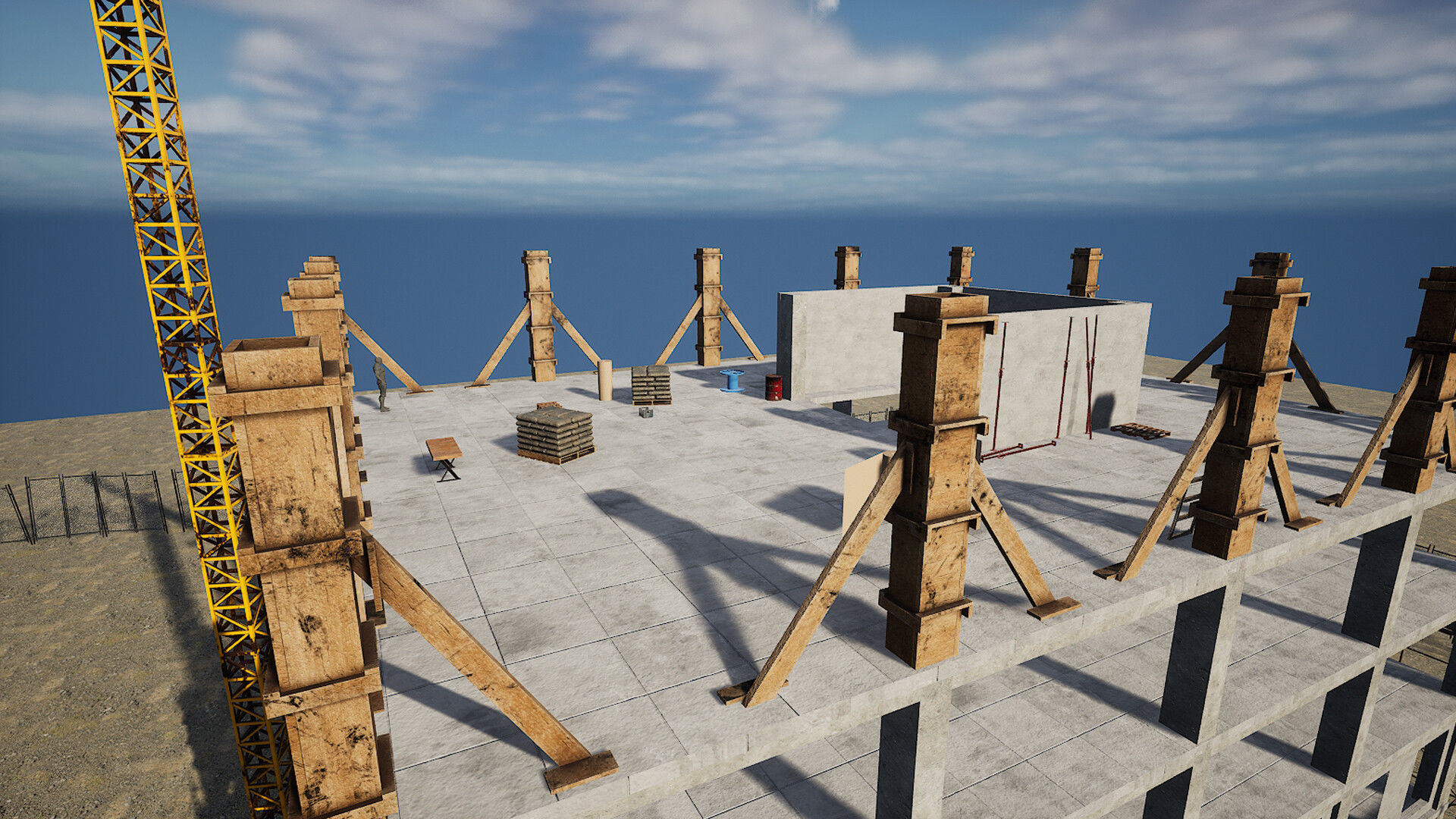 3D model Construction Site v1 - Unreal Engine Project VR / AR / low ...