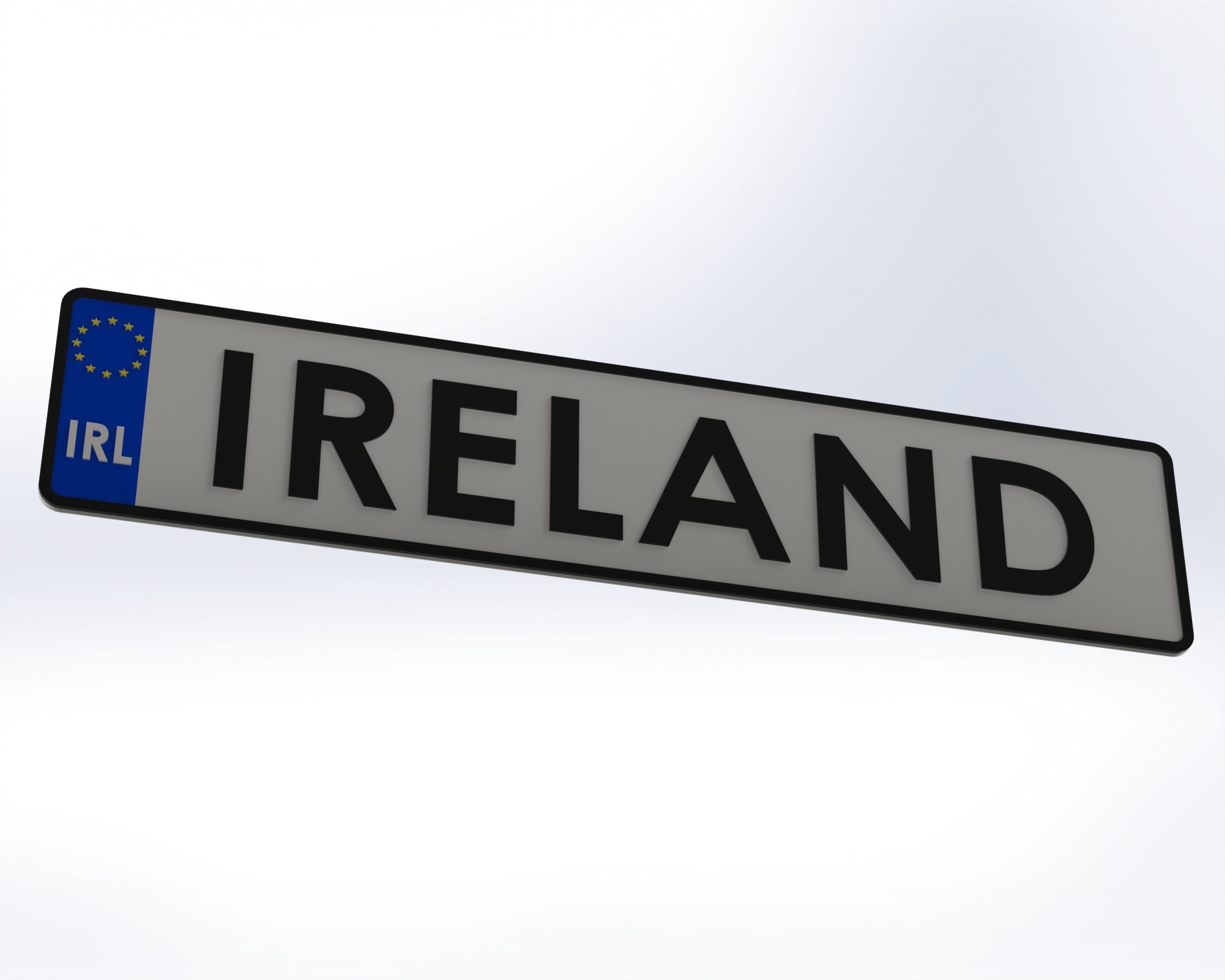 Irish License Plate 3D model 3D printable | CGTrader