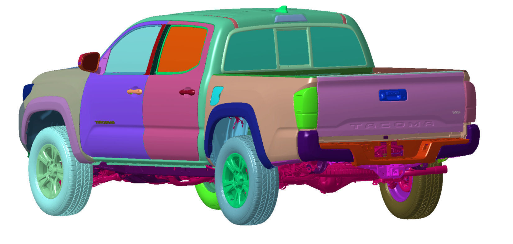 Toyota Tacoma TRD Sport Double Cab 2016 Vehicle 3d scan model 3D model ...