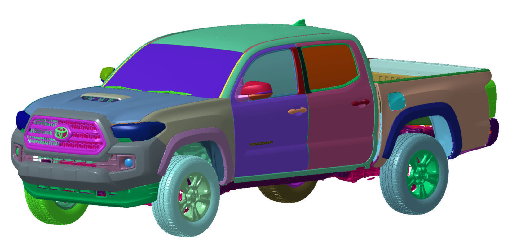 Toyota Tacoma TRD Sport Double Cab 2016 Vehicle 3d scan model 3D model ...